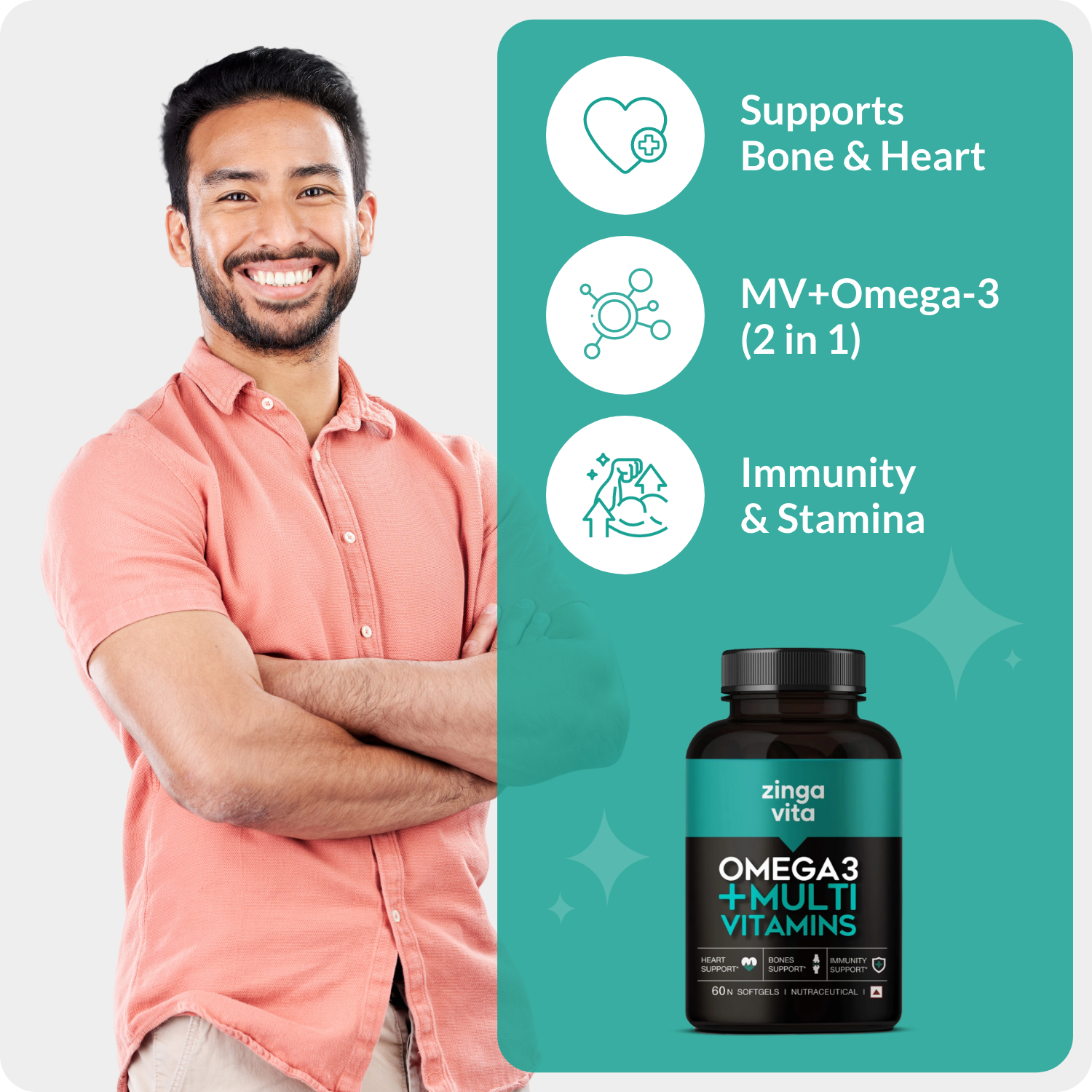 Omega-3 With Multivitamins In A Single Softgel – Zingavita